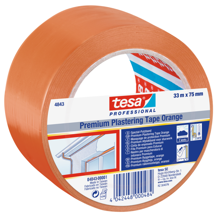 Tesa 4843 Premium Plast Tape Outdoor Orange 50mm | Tapes divers