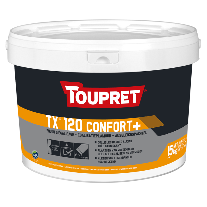 Toupret Tx120 Confort + Enduit D'Égalisation En Pâte | Intérieur