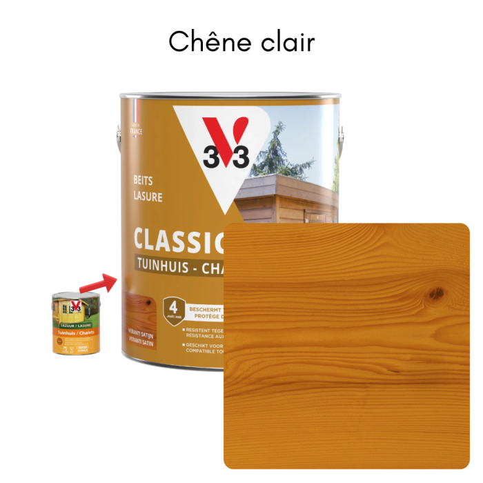 Lasure Chalet Classic 2,5L chêne clair | Lasure meubles jardin