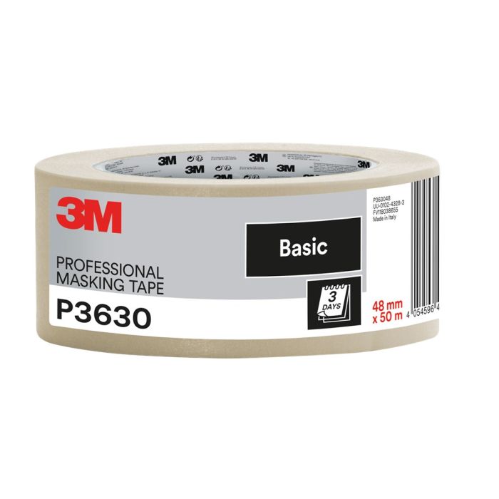 3M 3630 Prof Mask Tape 48Mmx50M | Crepe masking tapes