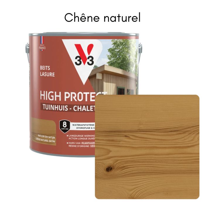 Lasure Chalet High Protect - Biosourcé 2,5L chêne naturel | Lasure ...