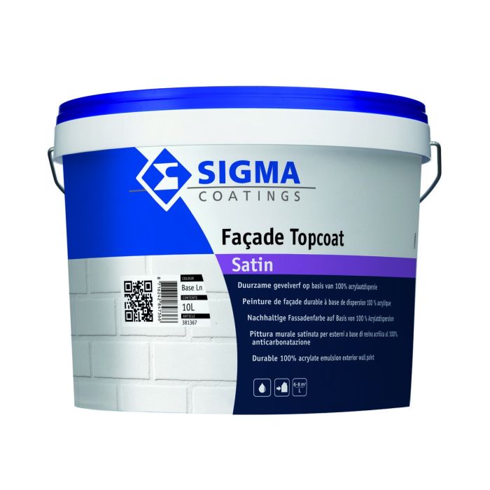 Sigma Façade Topcoat Satin white 5L | Finishing