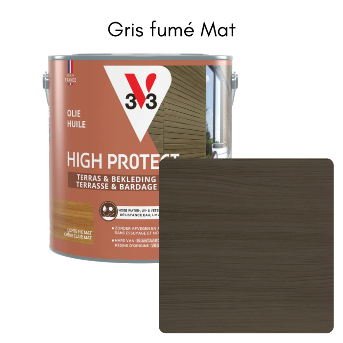 Huile Terrasse -Bardage High Protect - Biosourcé 0,75L gris fumé ...