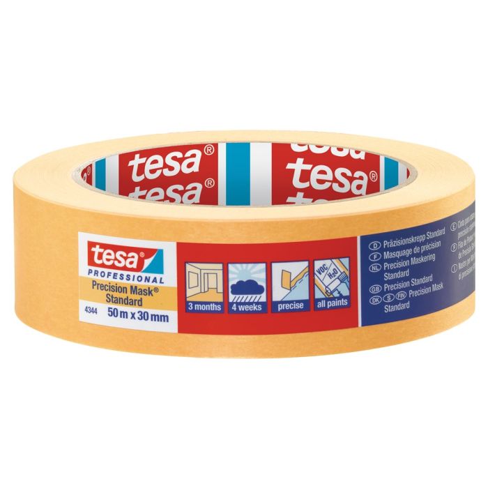 Tesa 4344 Krepp Precision Standard 30mmx50M | Tapes de masquage Washi